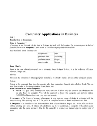 Computer Applications in Business | DOCX