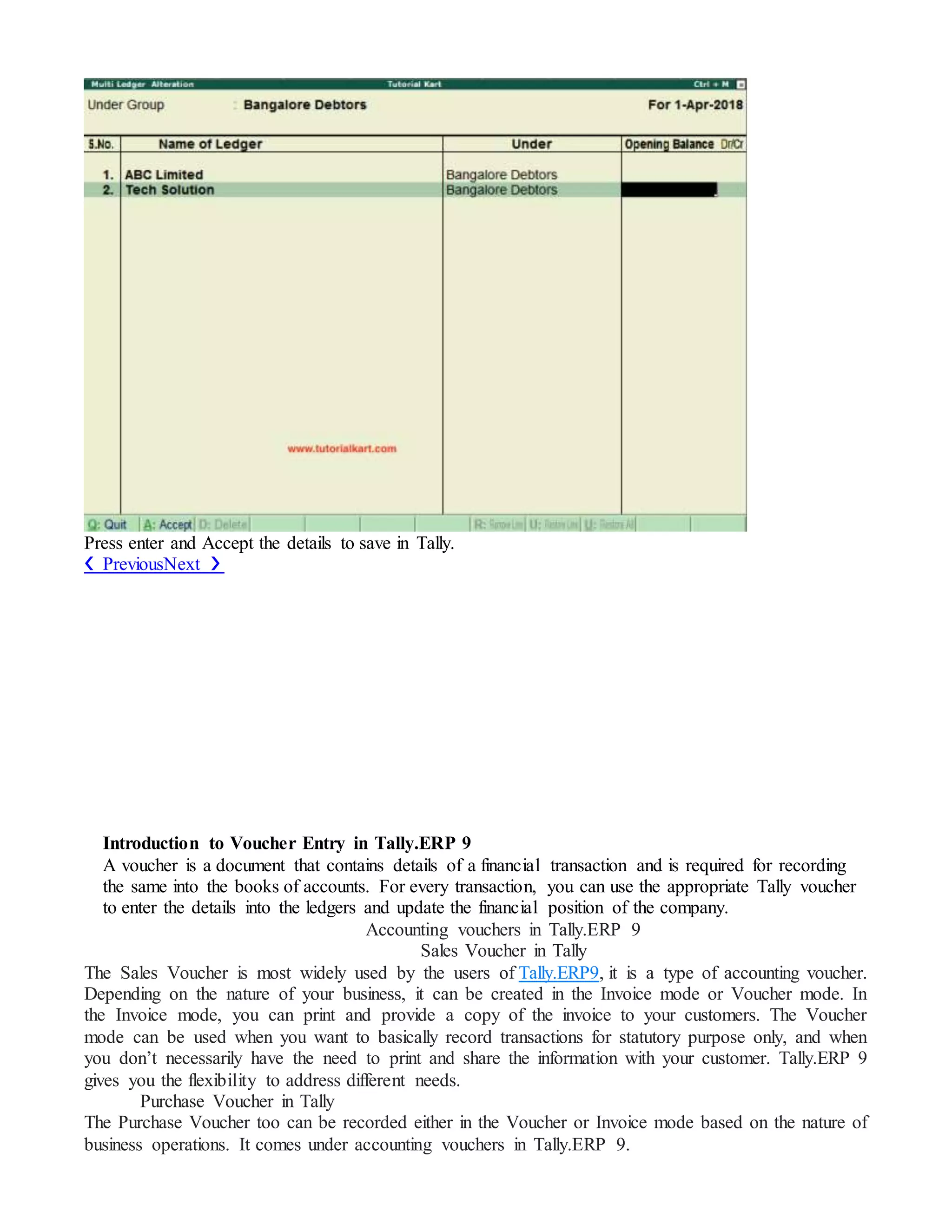 Tally unit 4 | DOCX