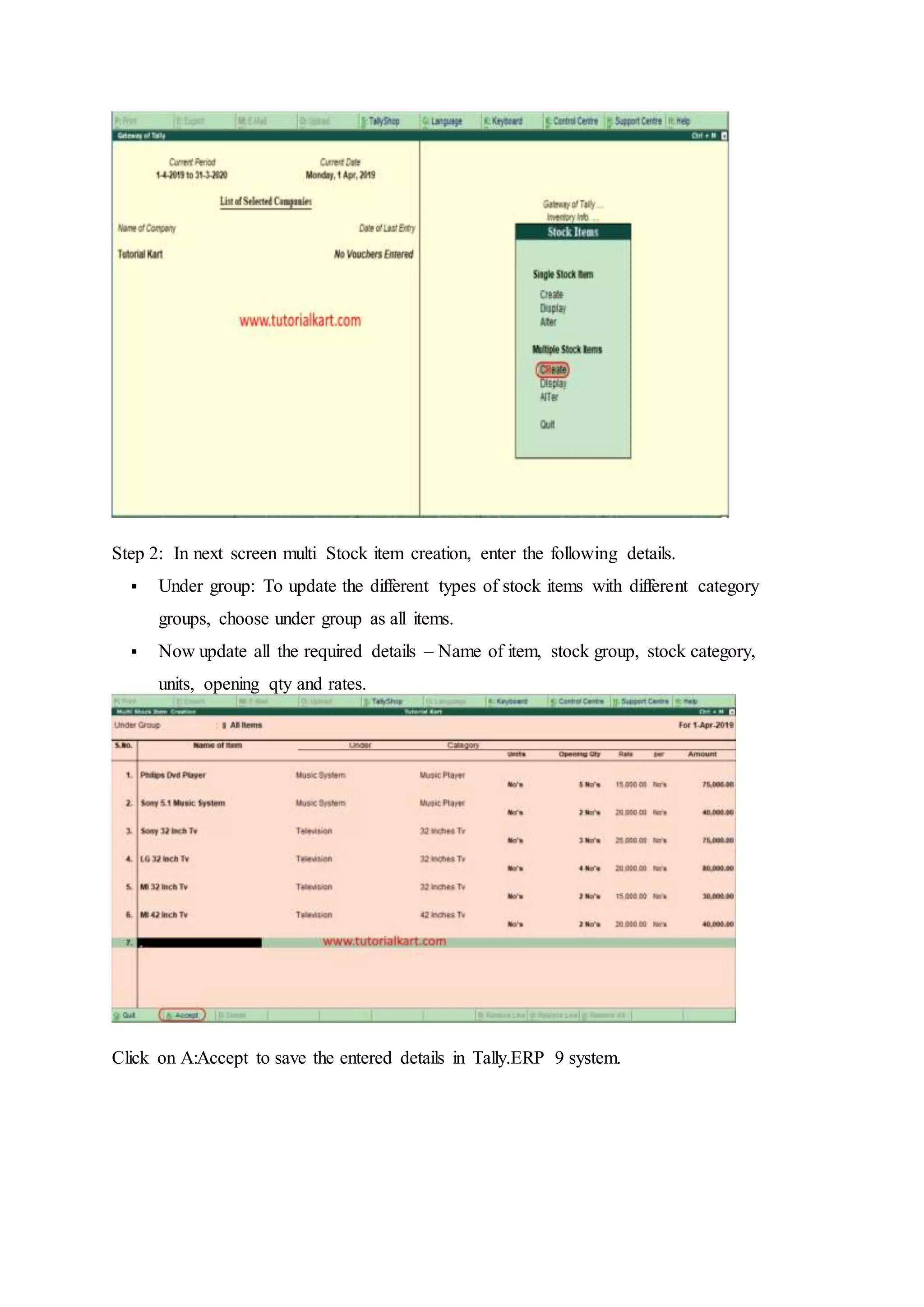 Computer Applications in Business Tally unit 5 | PDF