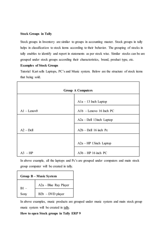 Computer Applications in Business Tally unit 5 | PDF