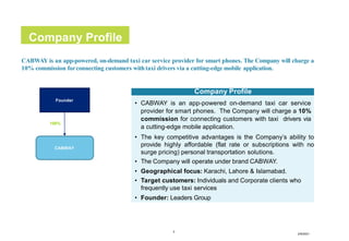CABWAY business plan | PPTX