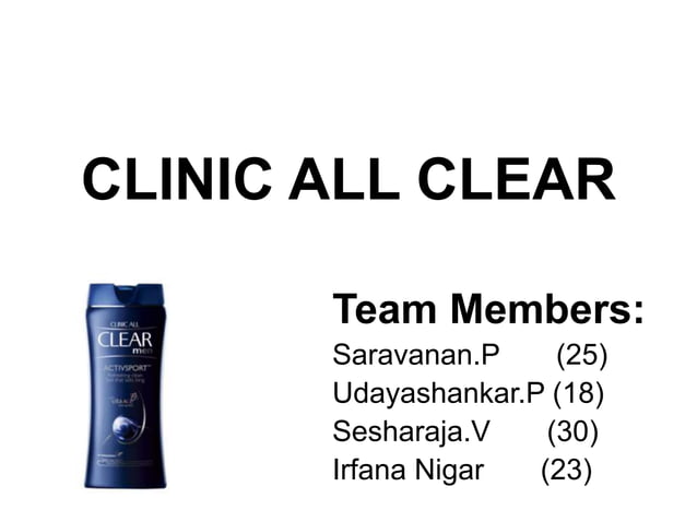 Advertising Management of Clinic All Clear | PPT