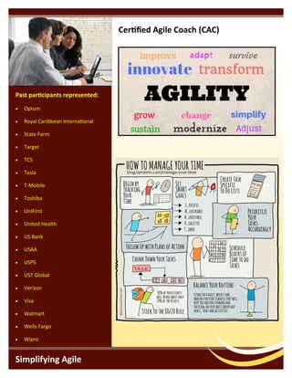 CERTIFIED AGILE COACH AGILE CERTIFICATION | PDF