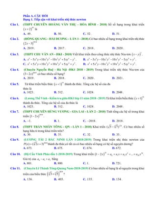 Cac dang-toan-nhi-thuc-newton-va-cac-bai-toan-lien-quan | PDF