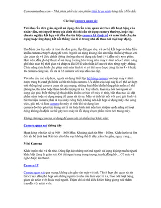 Cac loai camera quan sat | PDF