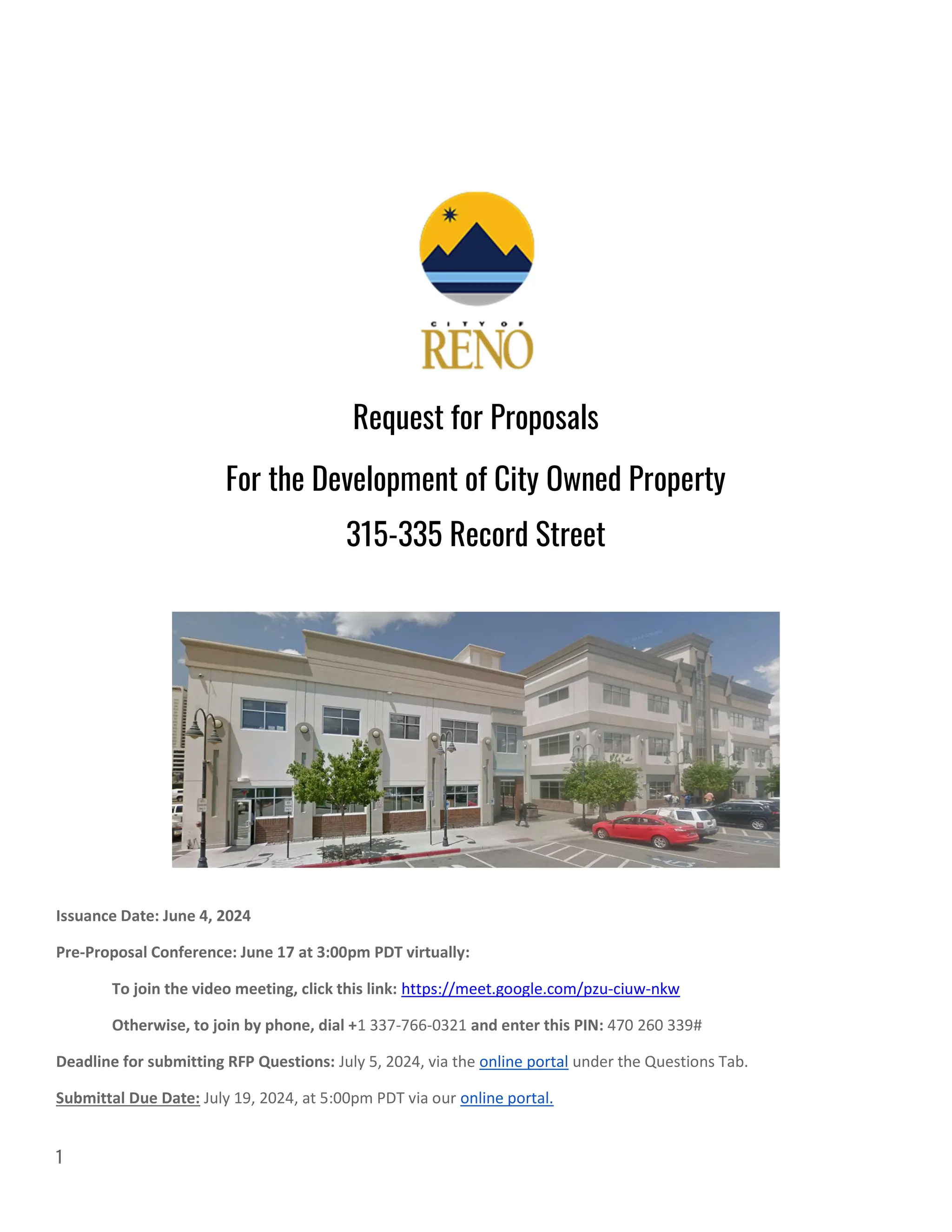 RFP for Reno's Community Assistance Center | PDF
