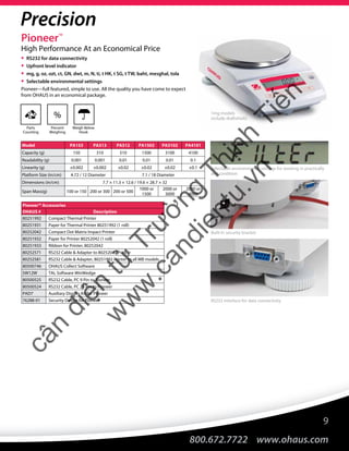 Cac san-pham-can-phan-tich-ohaus | PDF | Computer Peripherals | Computing