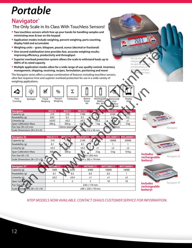 Cac san-pham-can-phan-tich-ohaus | PDF | Computer Peripherals | Computing