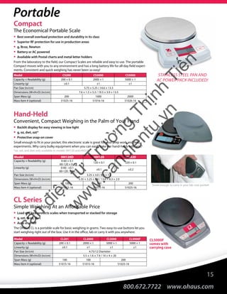 Cac san-pham-can-phan-tich-ohaus | PDF | Computer Peripherals | Computing
