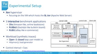 Coordinating CPU and Memory Elasticity Controllers to Meet Service Response Time Constraints | PPT