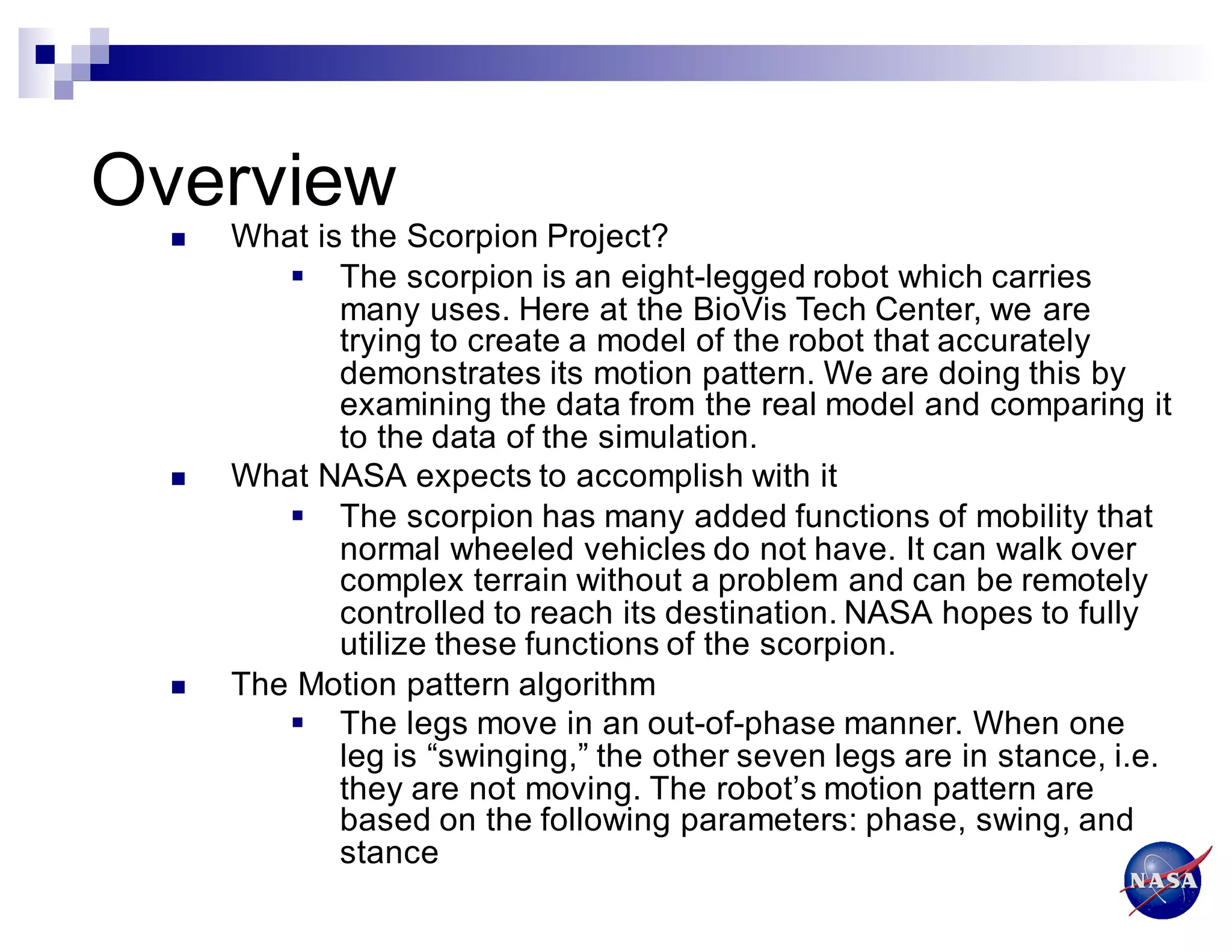 Physically Based Modeling Of Motion Pattern For Scorpion Robot Ppt