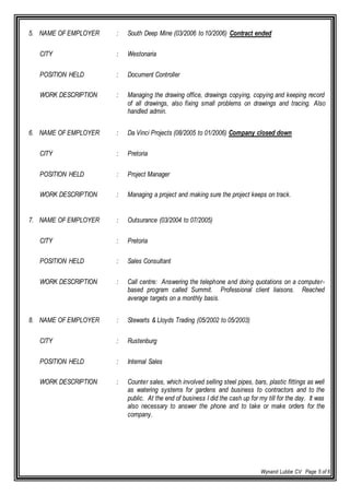 Wynand CV b | DOCX