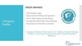 Greek Brands - Greek Fine Foods | PPT