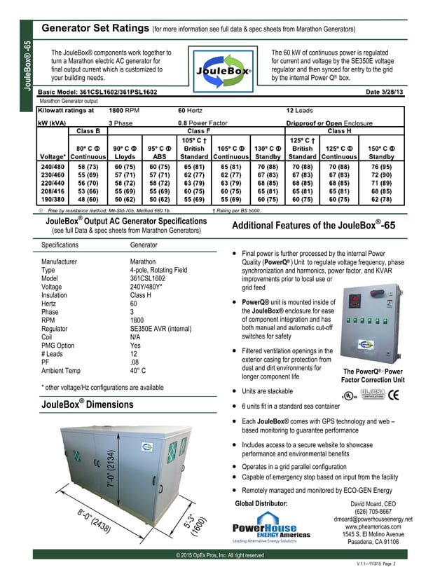 APM-JouleBox -60 Product Data | PDF