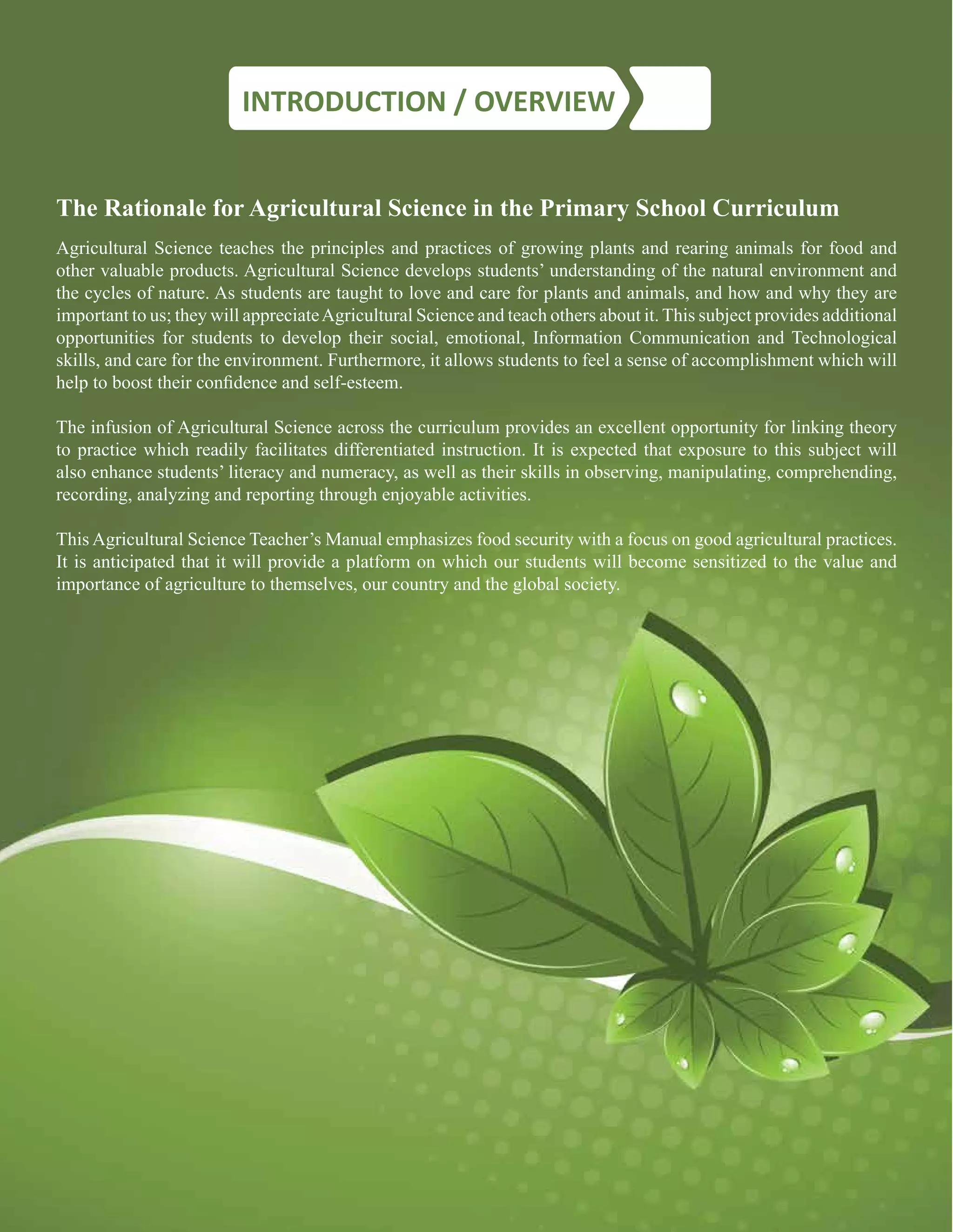 CAC Agricultural Science Teacher's Manual | PDF