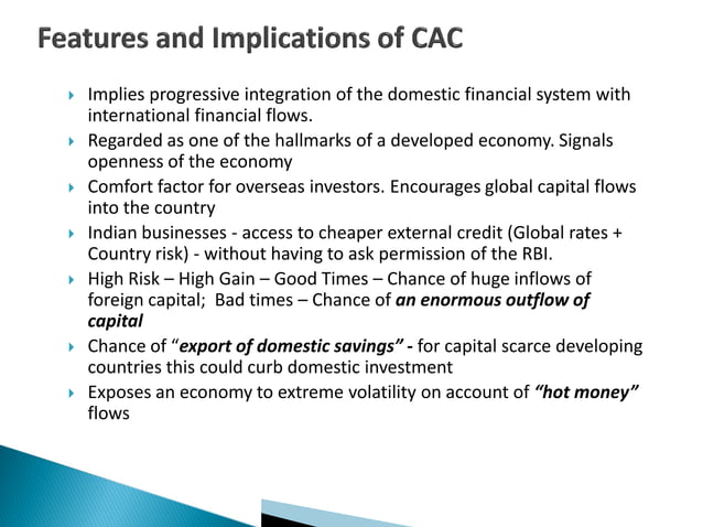 Capital Account Convertibility and India - Status | PPT