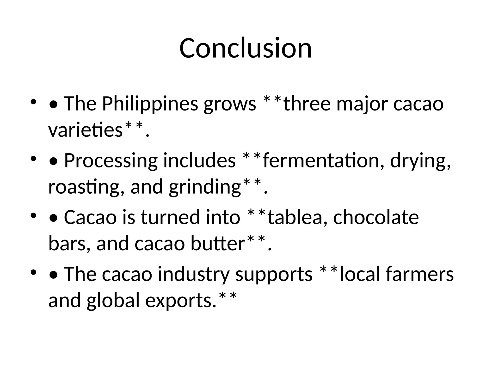 Cacao Processing Philippines from harvesting tools to drying | PPTX