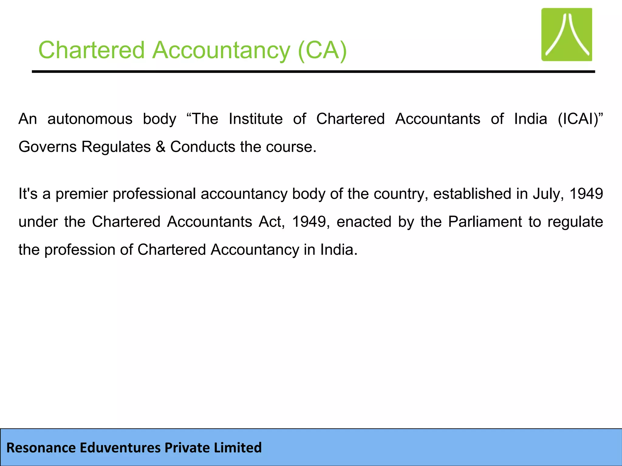 CA (Chartered Accountancy) | PPT