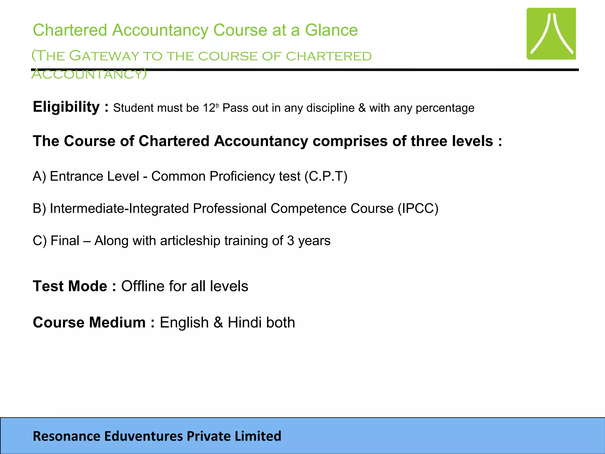 CA (Chartered Accountancy) | PPT