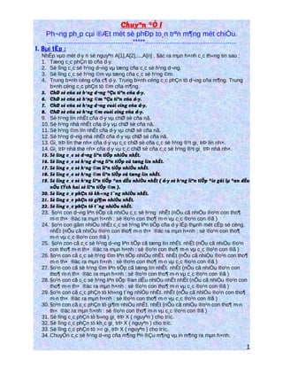 Cac bai tap hay ve mang 1 chieu | PDF