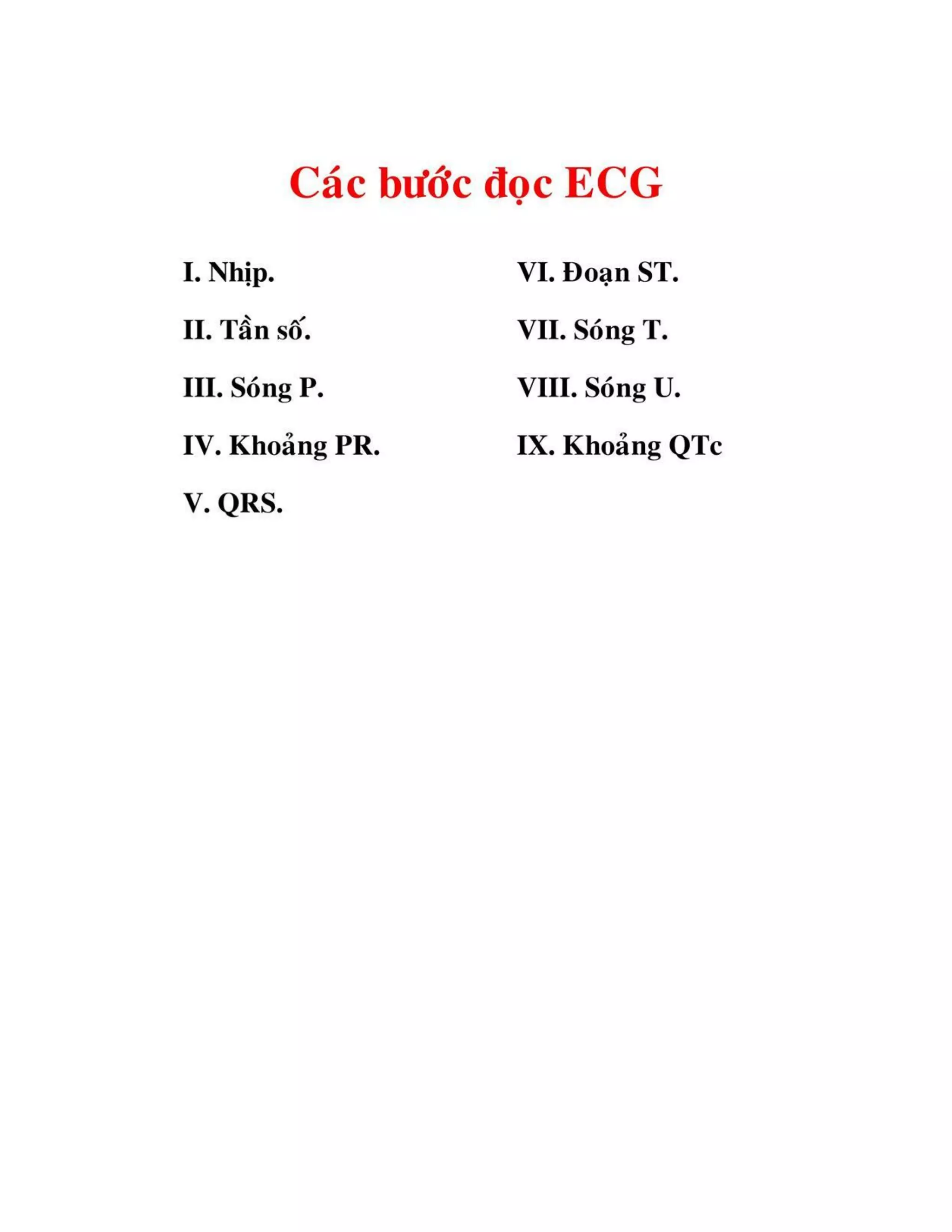 Cac buoc doc ecg | PDF