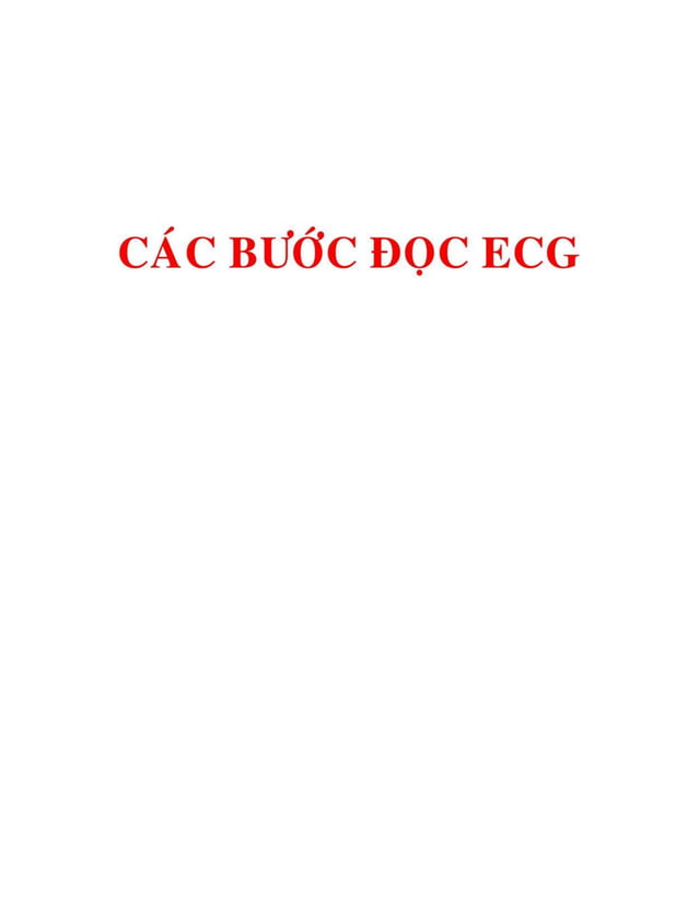 Cac buoc doc ecg | PDF