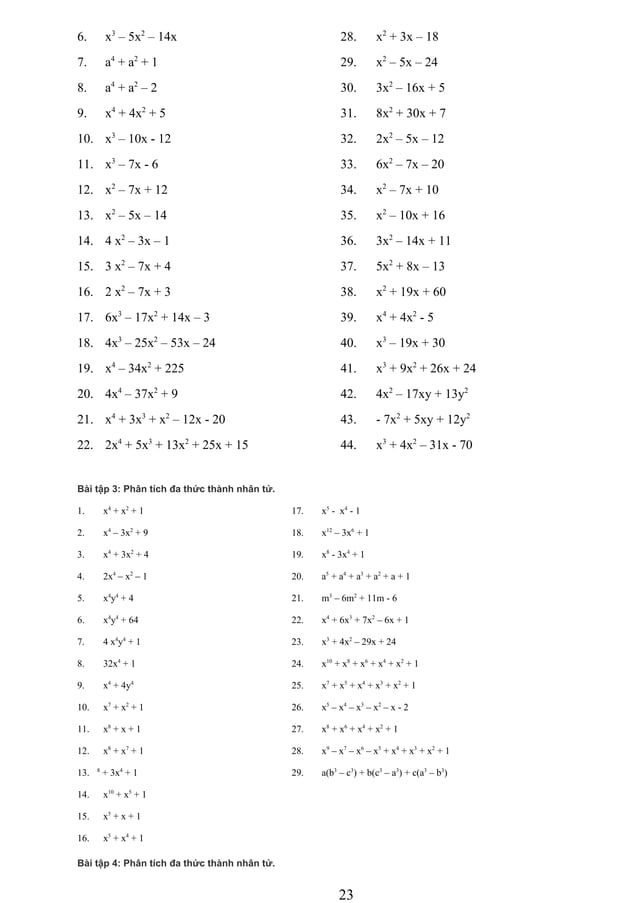 Cac chuyen de bdhsg toan 8 | PDF