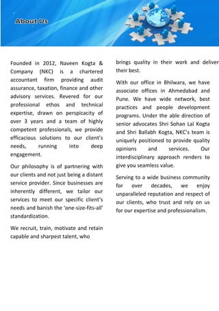 Naveen Kogta & Co. firm profile | PDF