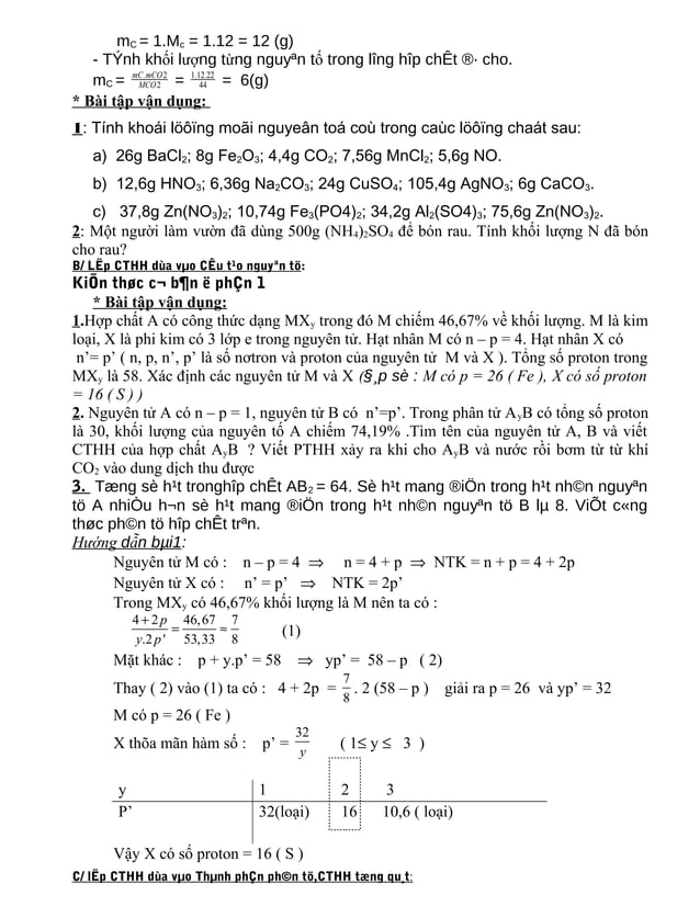 Cac dang bt boi duong hsg hoa 8 | PDF
