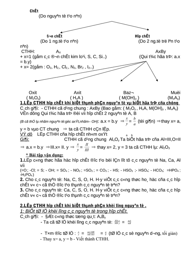 Cac dang bt boi duong hsg hoa 8 | PDF