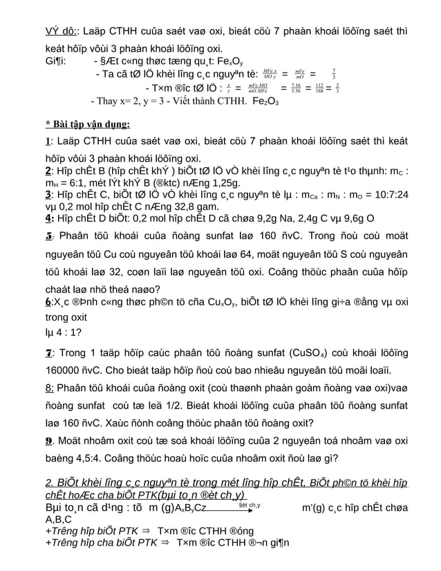 Cac dang bt boi duong hsg hoa 8 | PDF