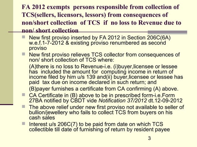 Ca certificates under first proviso to sec 201(1 | PPT