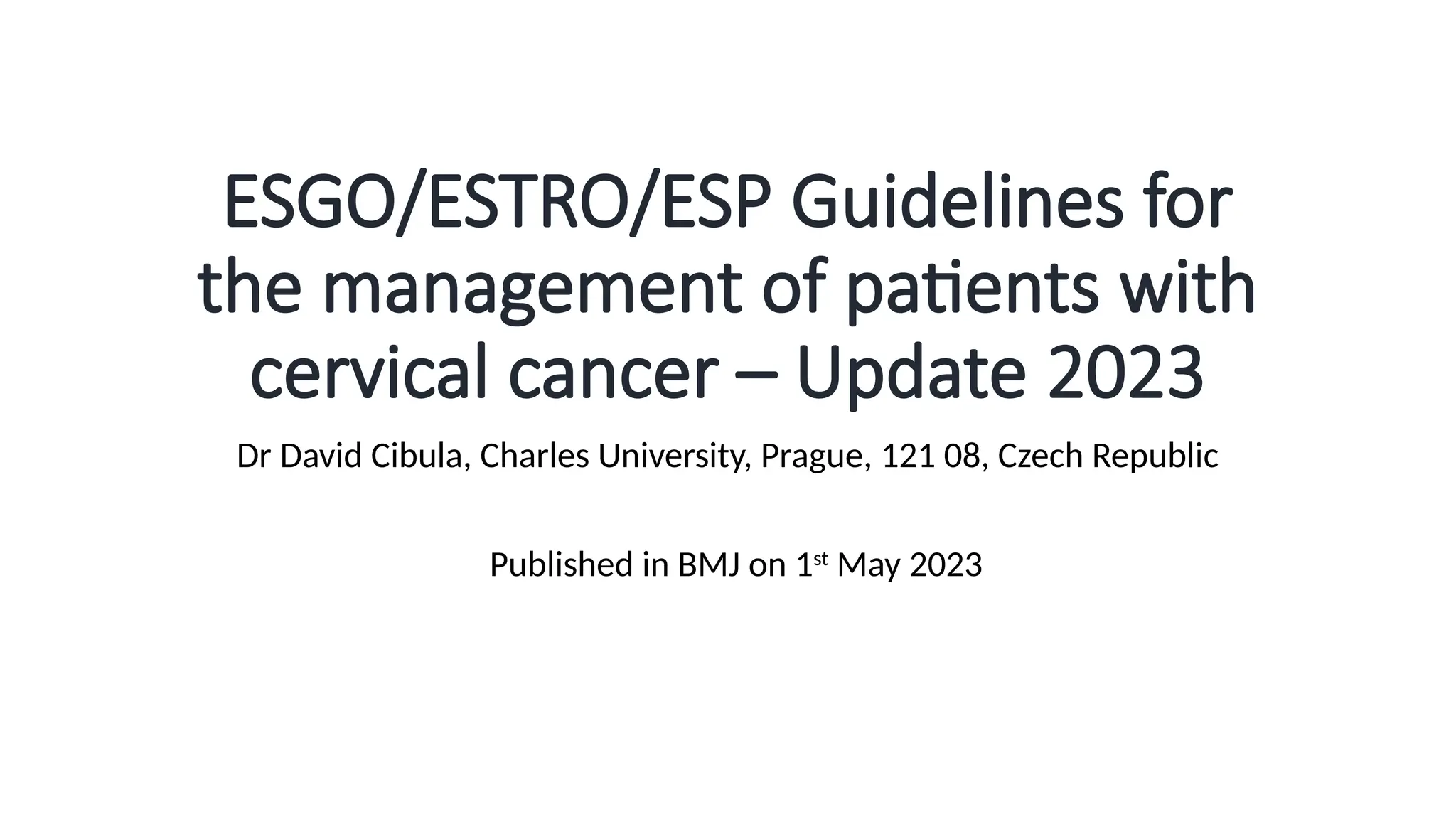 CARCINOMA CERVIX ESGO 2023 UPDATE- REVISED | PPTX | Cancer | Diseases ...