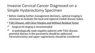 CARCINOMA CERVIX ESGO 2023 UPDATE- REVISED | PPTX