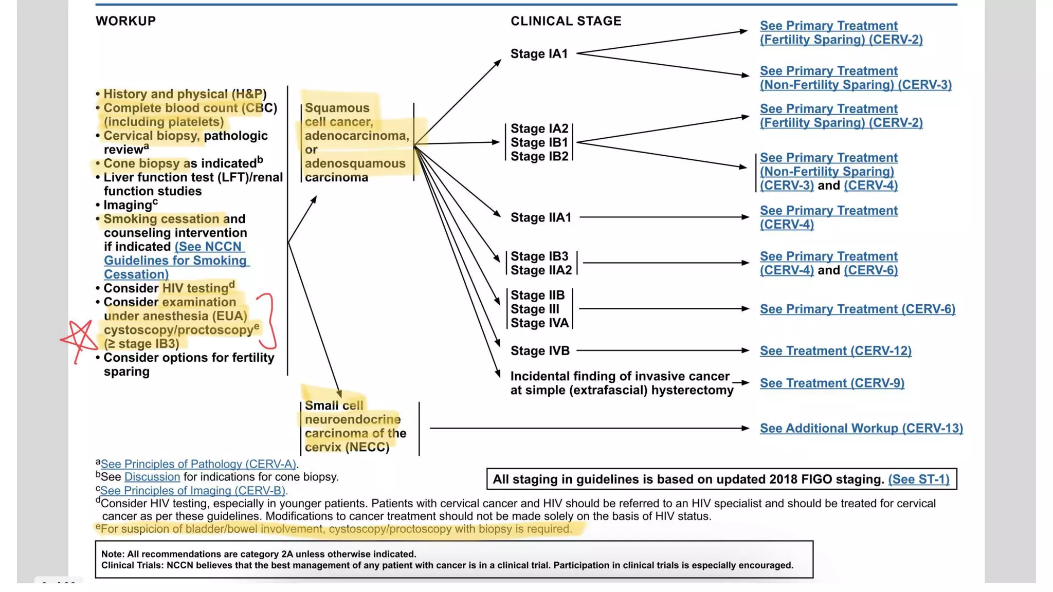 Carcinoma cervix management : 2022 nccn guidelines | PPTX