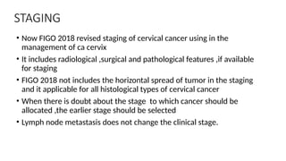 ca cervix STAGING and Management of cervix | PPTX