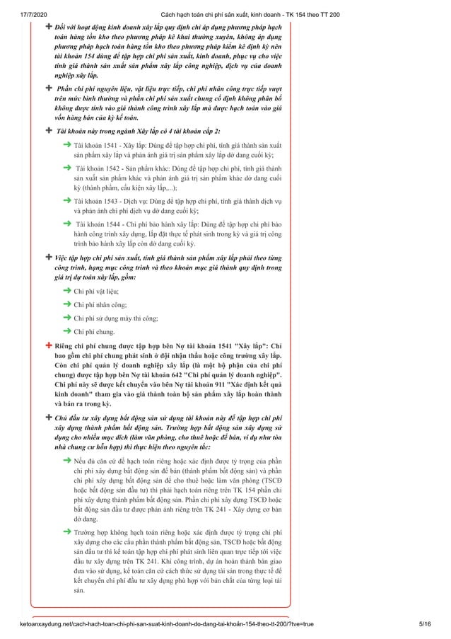 Cach hach-toan-chi-phi-san-xuat-kinh-doanh-do-dang-tai-khoan-154 | PDF