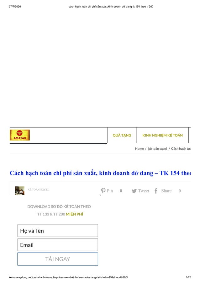 Cach hach-toan-chi-phi-san-xuat-kinh-doanh-do-dang-tai-khoan-154 | PDF