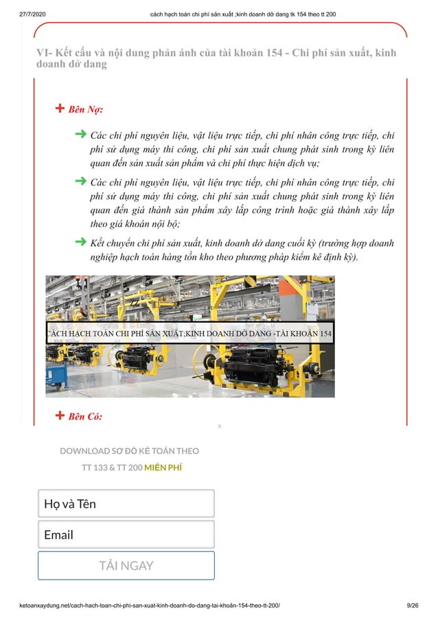 Cach hach-toan-chi-phi-san-xuat-kinh-doanh-do-dang-tai-khoan-154 | PDF