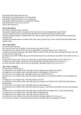 Cac ham trong thu vien cua c&c++ | PDF