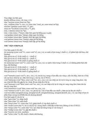 Cac ham trong thu vien cua c&c++ | PDF