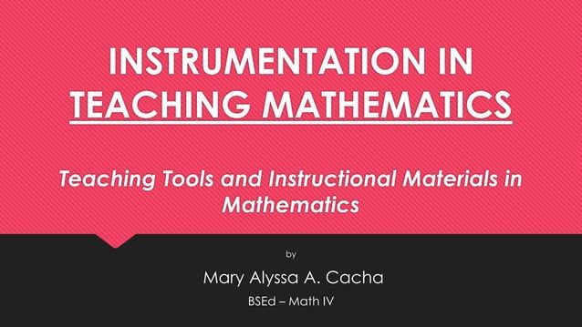 Instrumentation in Teaching Mathematics | PDF
