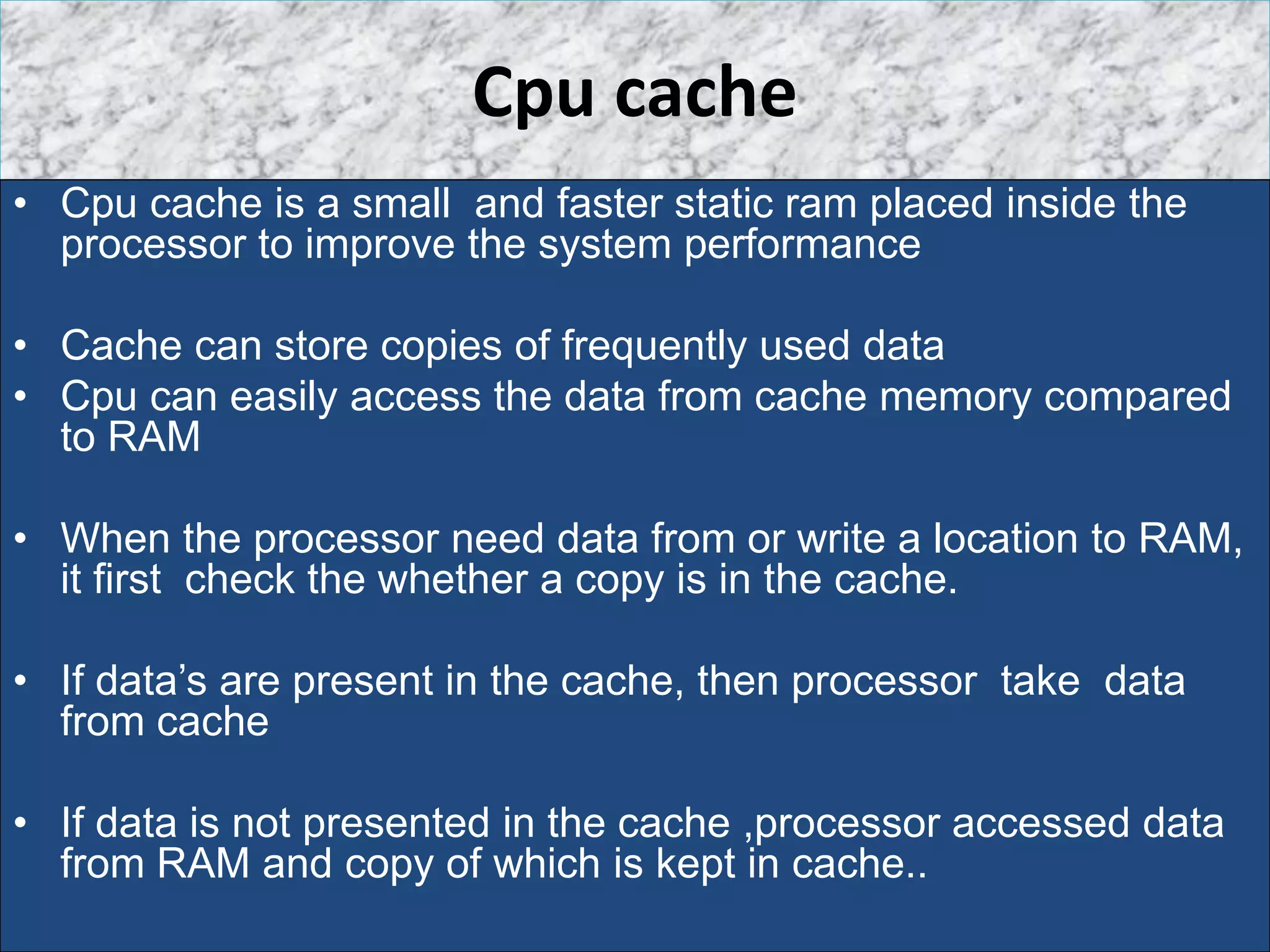 Cache memmory | PPT