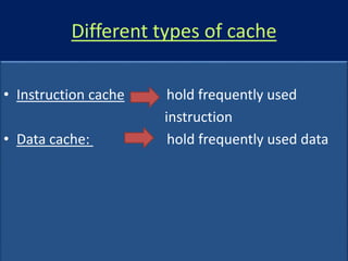 Cache memmory | PPT