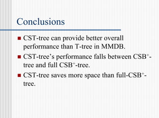 Cache conscious index mechanism for main-memory databases | PDF