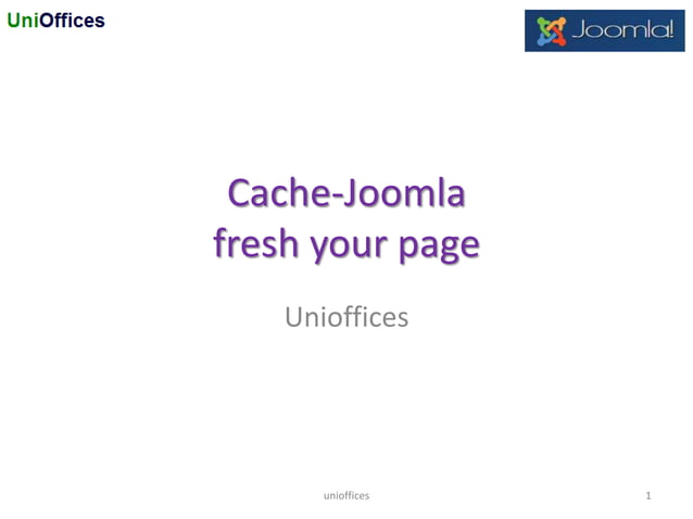 Cache joomla | PPT