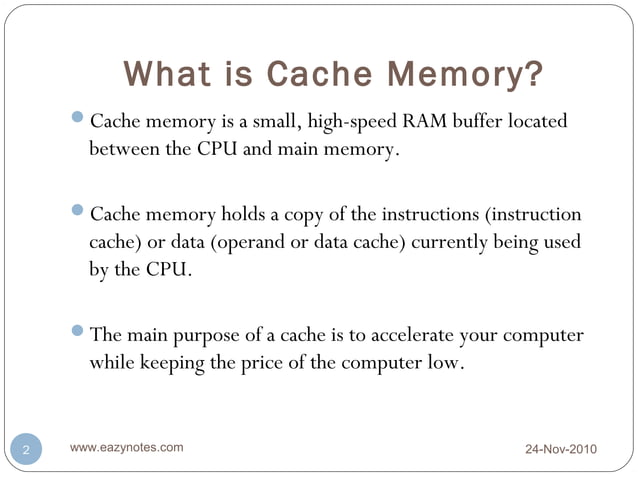 Cache memory | PPS
