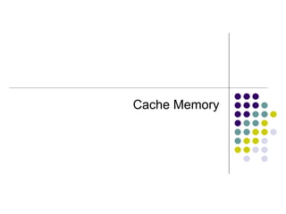 Cache-Memory for university courses at PG | PPT