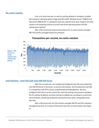 Database Performance of Intel Cache Acceleration Software | PDF