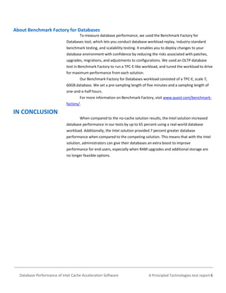 Database Performance of Intel Cache Acceleration Software | PDF